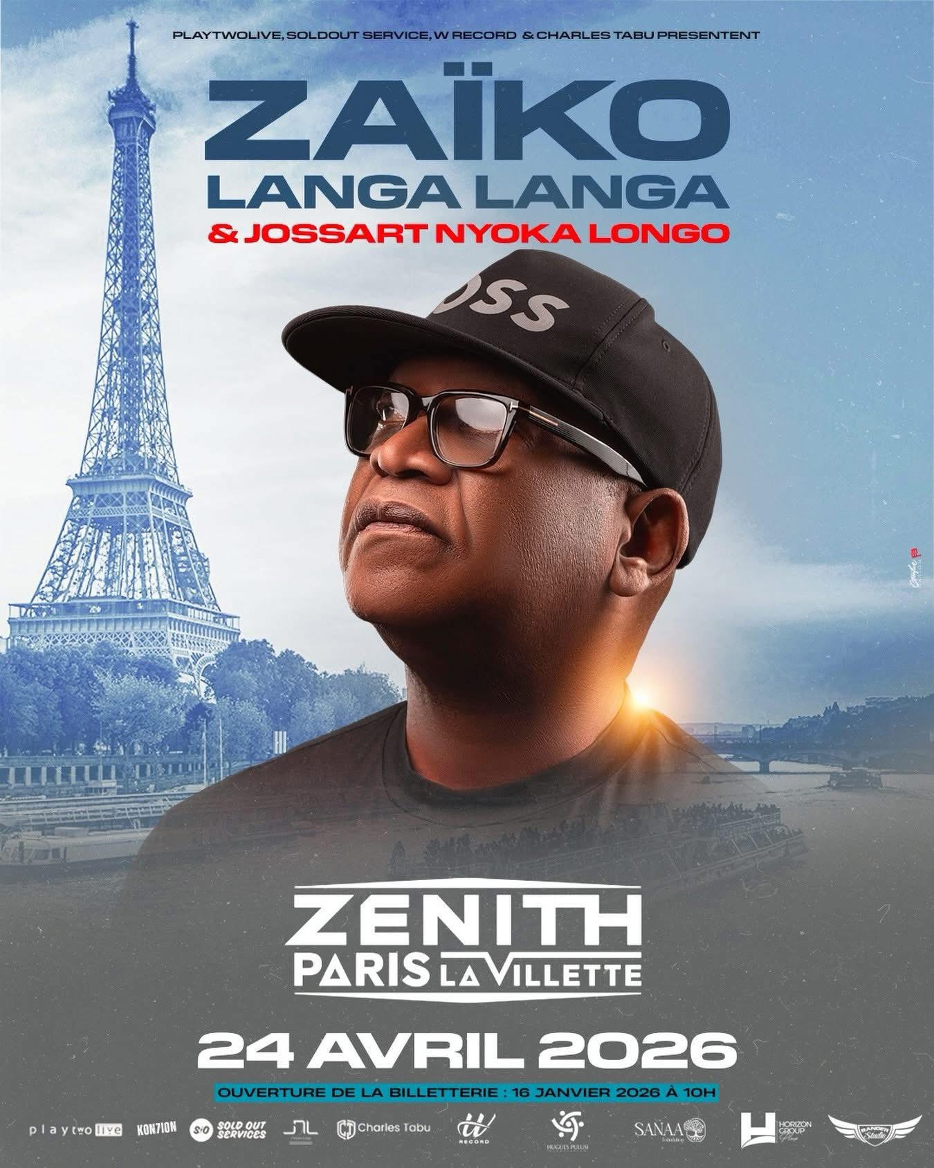 Zaïko Langa Langa en concert au Zénith de Paris le 24 avril 2026 - Mbote