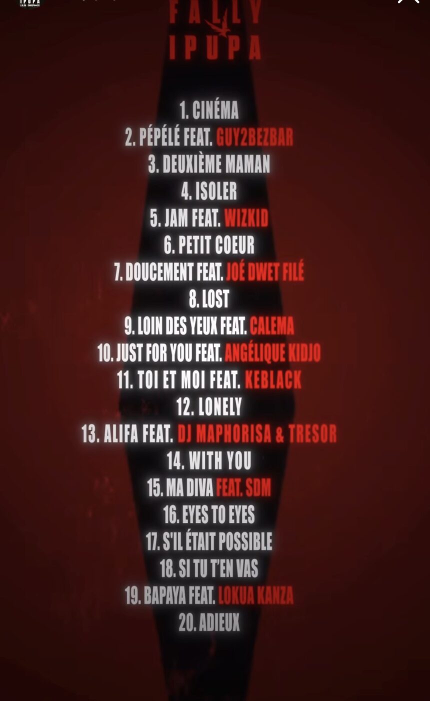 Fally Ipupa dévoile la tracklist ambitieuse de son nouvel album "XX ...