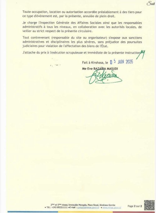 RDC : Eve Bazaiba interdit les kermesses et concerts dans les centres ...